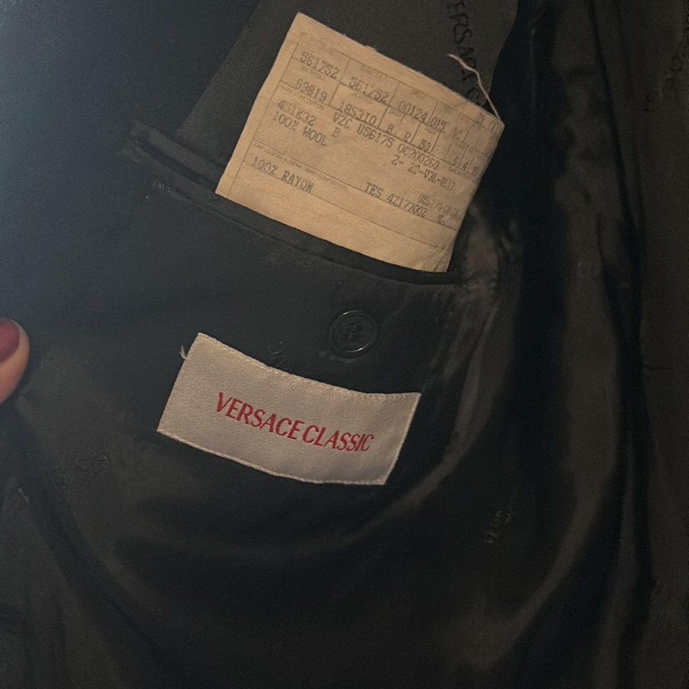 Vintage Versace Classic Black Texture Jacket - Gem